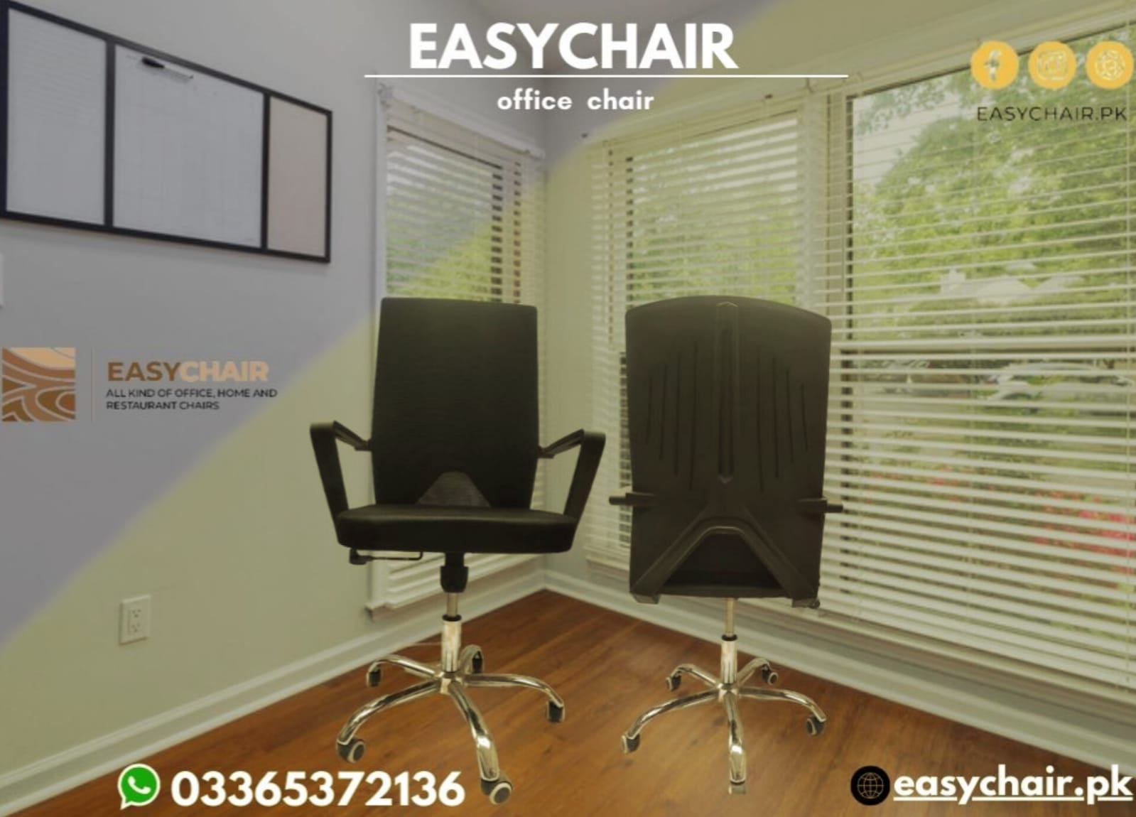 Office revolving Chair 818 – Easy Chair PK